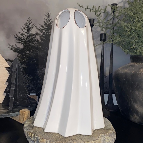 Holiday | 15 12 Large Ceramic Light Up Ghost Halloween Home Decor ...